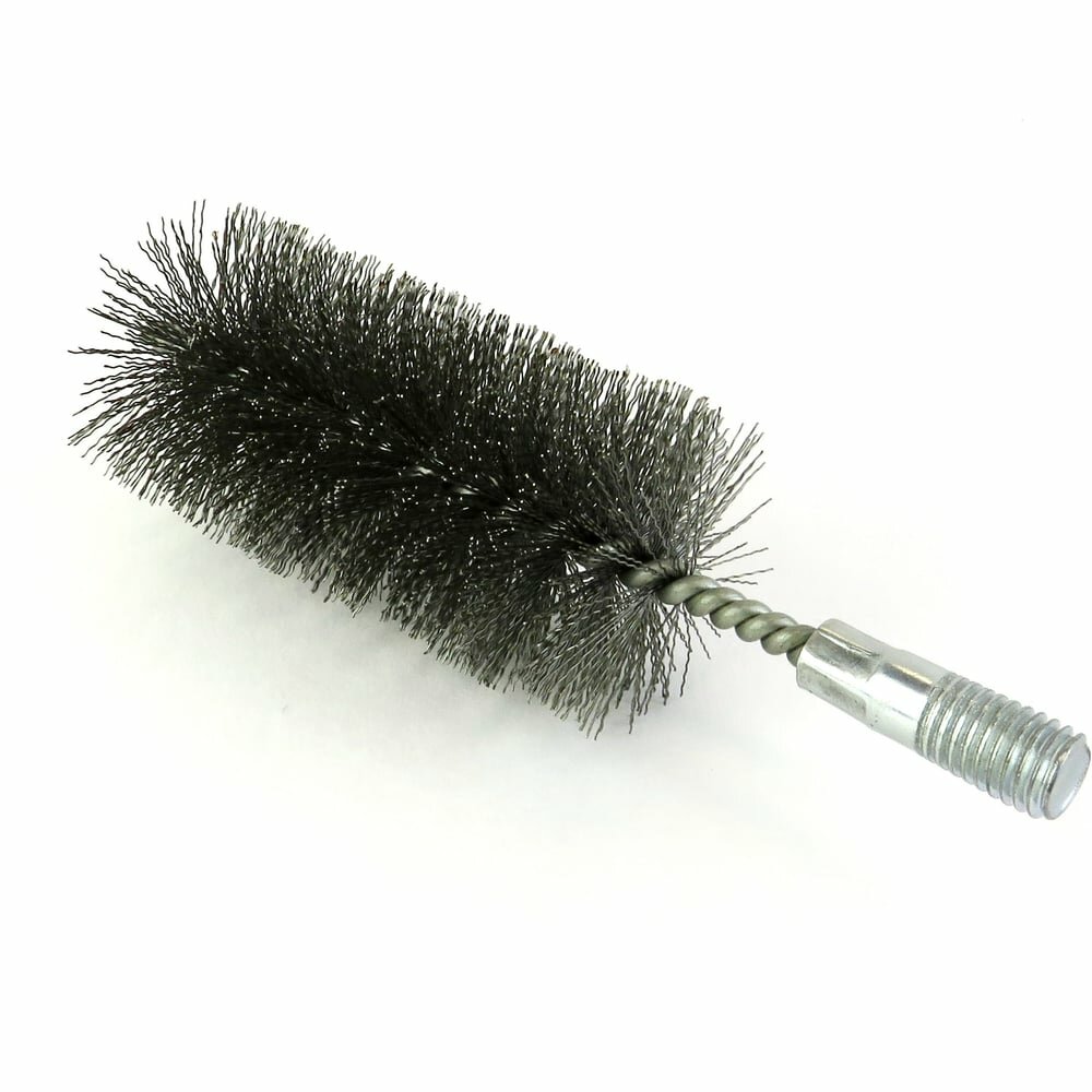 Щетка ерш трубный EuroBrush Д50, ворс гофр сталь 0,30, посадка М12 резьба (14-550) кордщетка ершик, очистка технологических отверстий, котлов, чистка теплообменников прочистка дымоходов, труб EB-T50ST