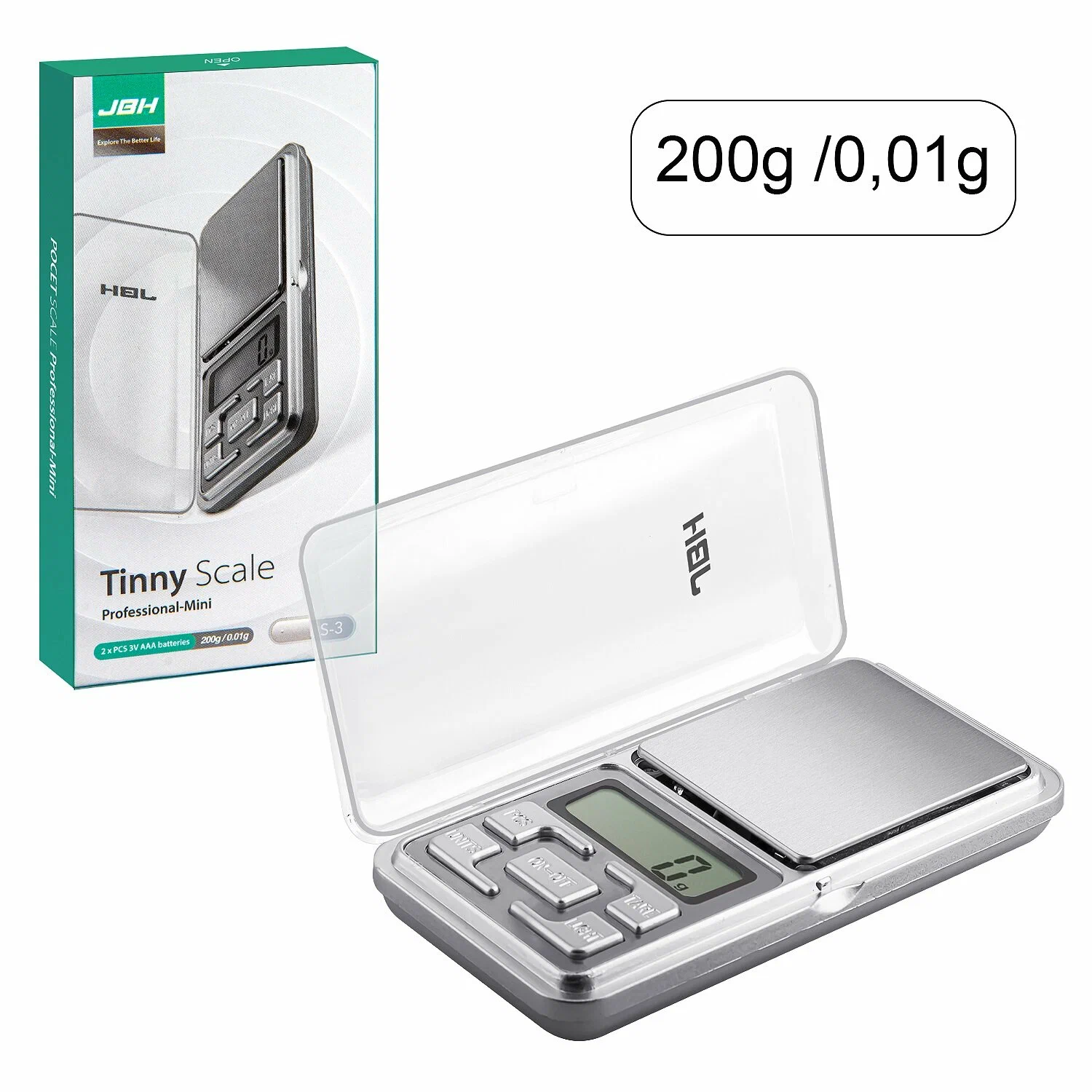 Электронные весы Professional-Mini S-3, 200g/0.01g, высокоточные, JBH IS793010