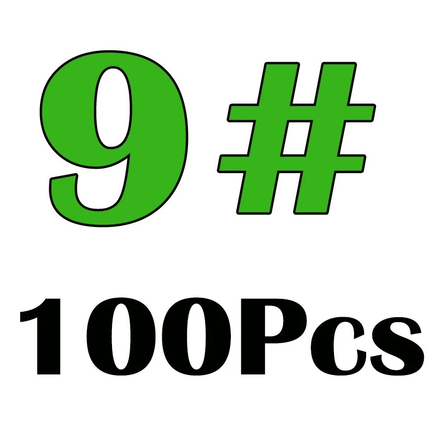 Рыболовные крючки Gaining, 100 шт, черные, из высокоуглеродистой стали Black Size 9