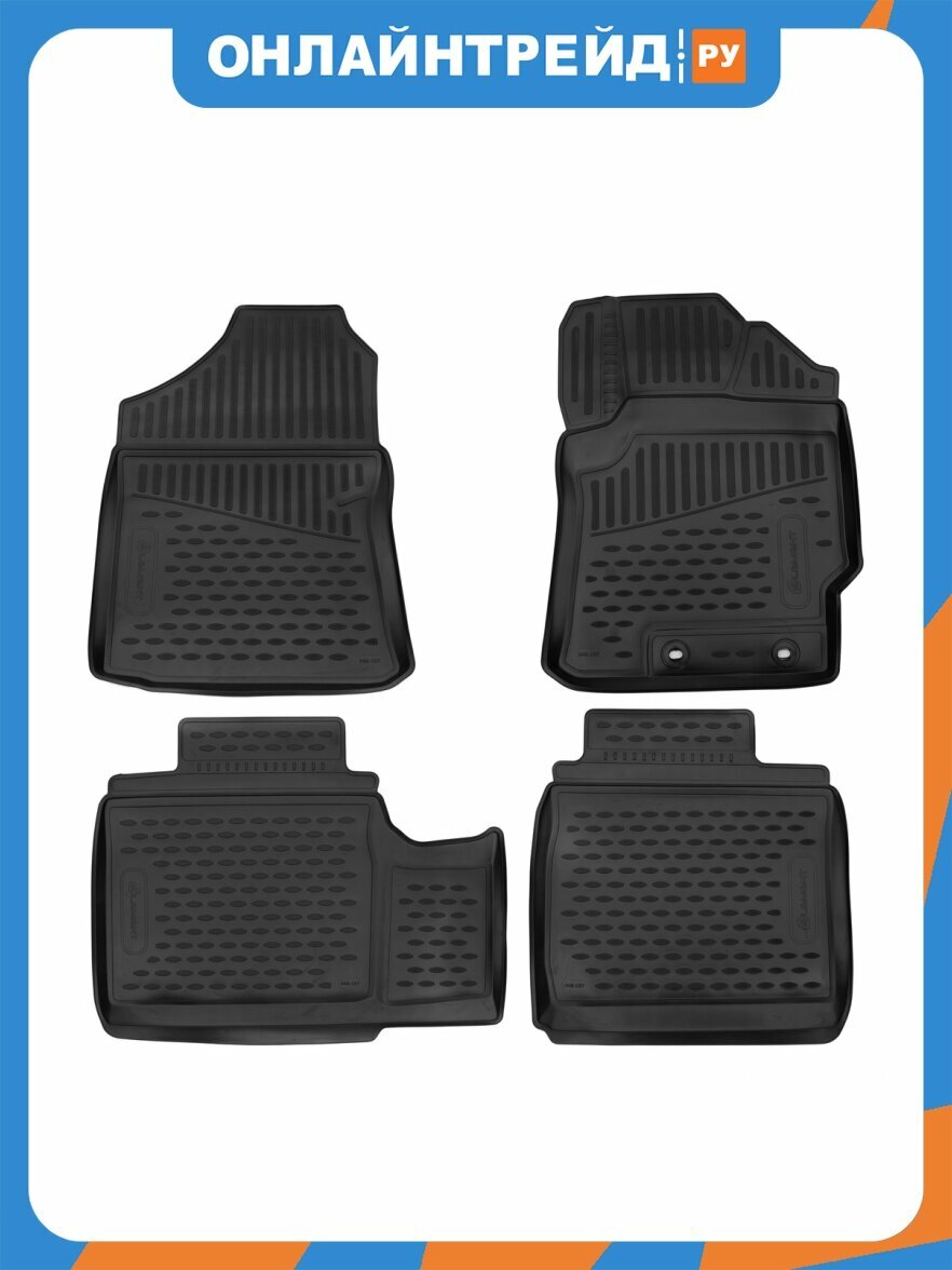 Коврики 3D в салон Element для TOYOTA Corolla Fielder 2012-, 2WD, Кросс, П. Р, полиуретан, 4шт