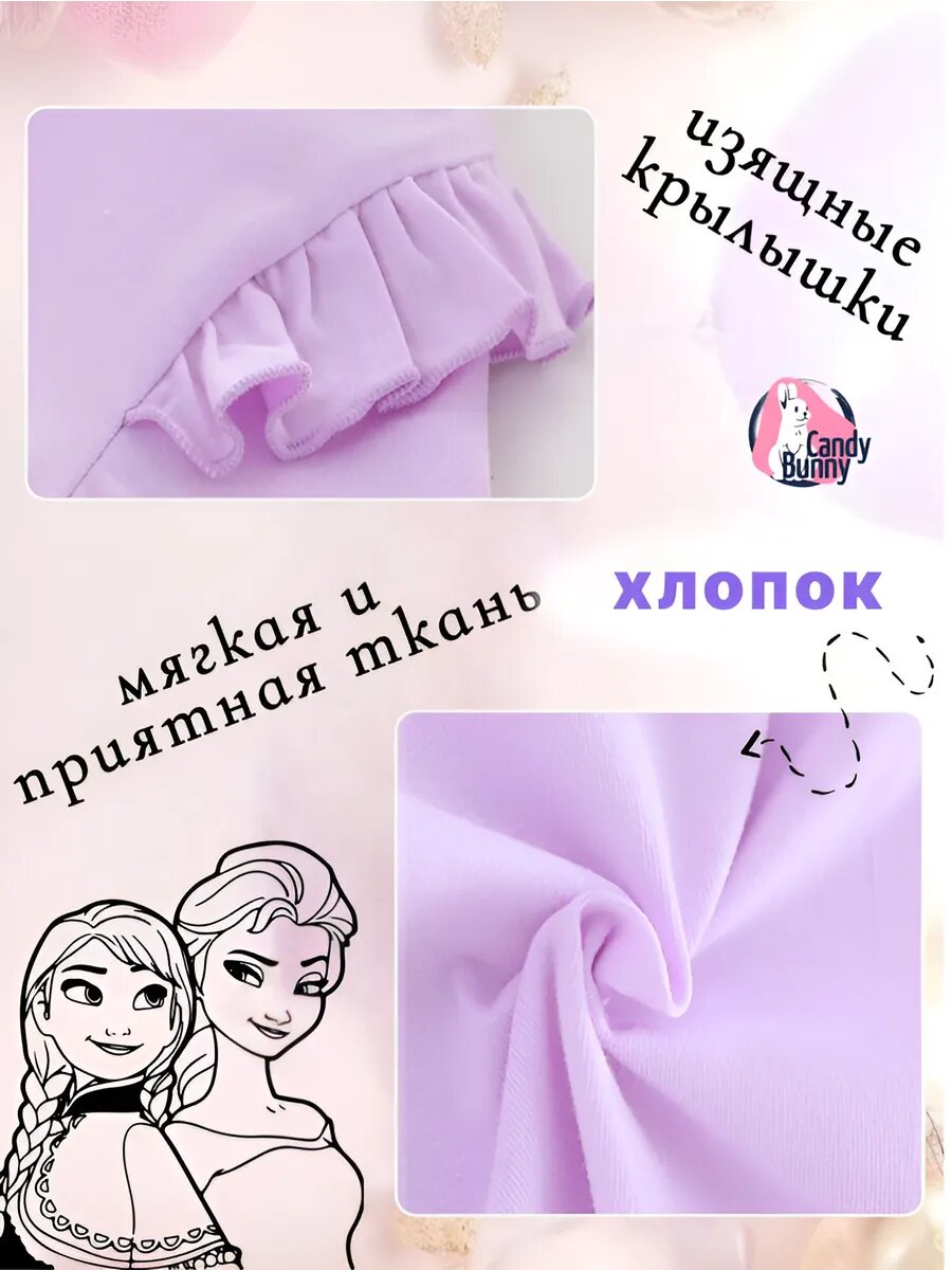 Футболка CANDYBUNNY базовая, размер Рост 130-140, фиолетовый — фото 1