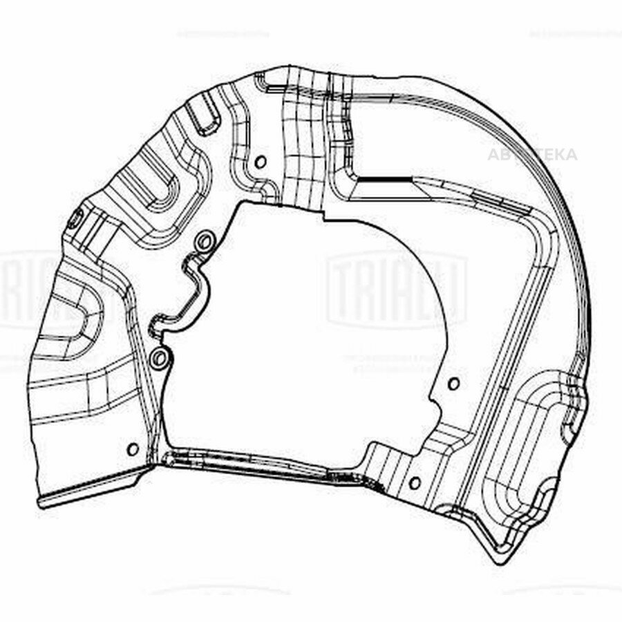Щиток тормозного диска BMW 5 (E60) 03- пер. лев. TRIALLI BDSP2509