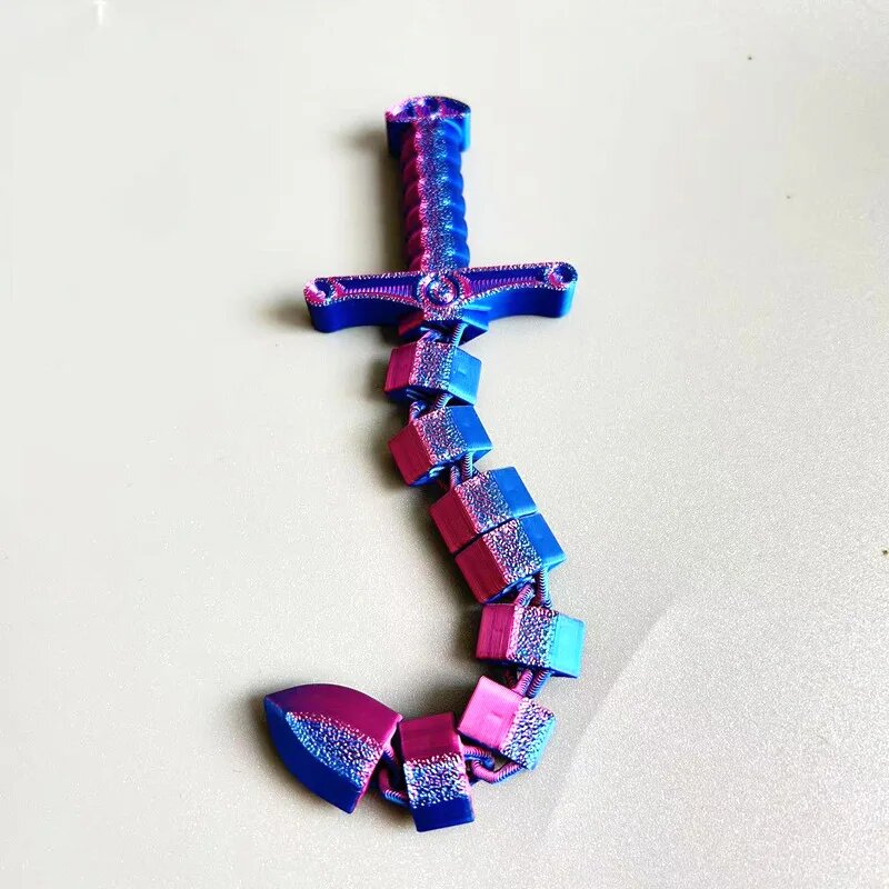 FUYAOZHISHANG 3D Меч-кнут для снятия стресса Blue Purple