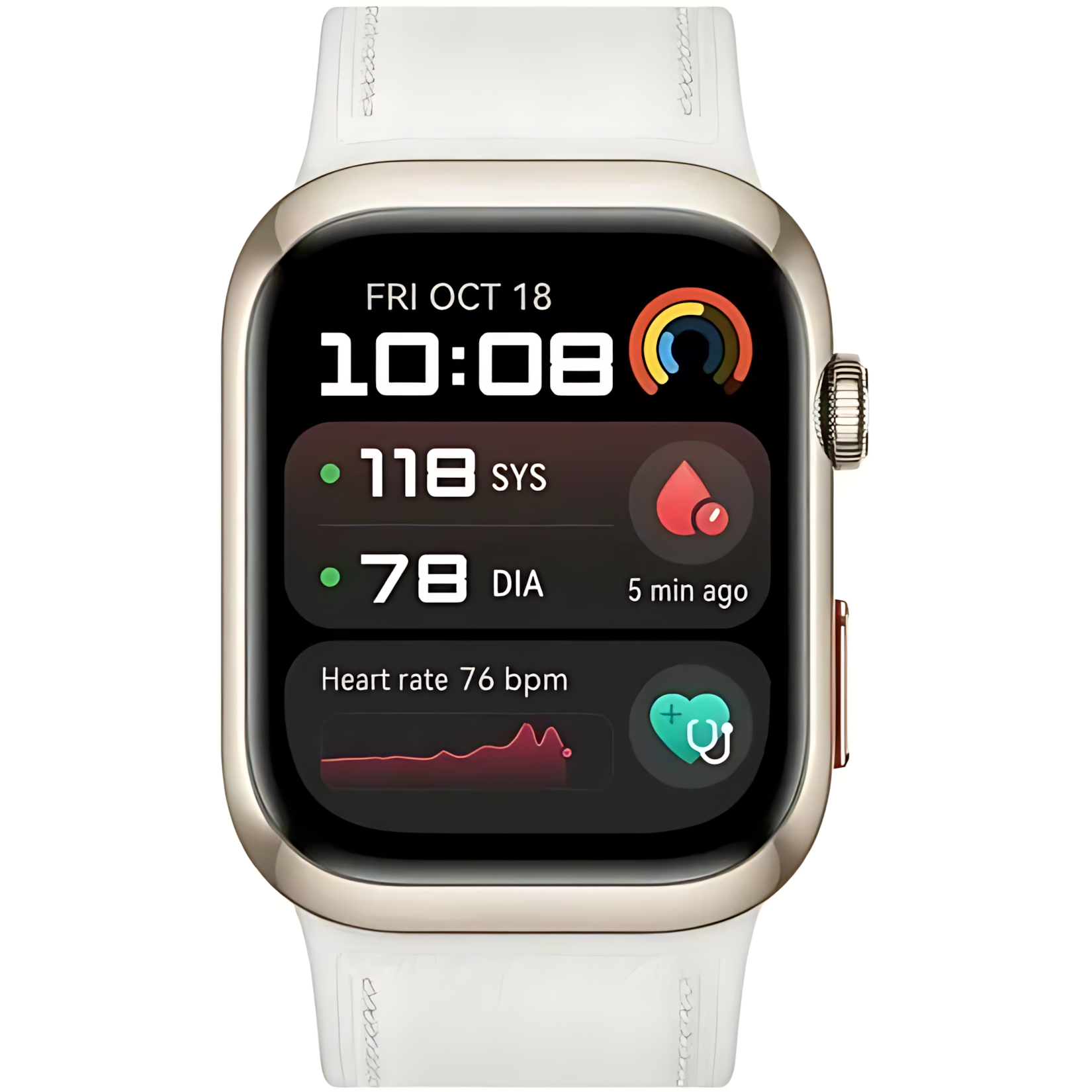 Смарт-часы Huawei "Watch D2", белый корпус, экран AMOLED, измерение давления, ЭКГ