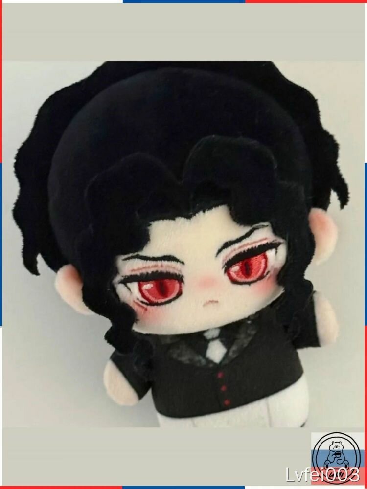 Мягкая игрушка Q-figurka аниме персонаж черные волосы красные глаза для подарка