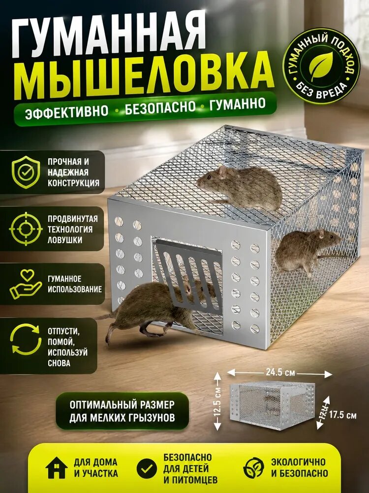 Гуманная ловушка для крыс, Живая клетка для бурундуков, Ловушка для домашних и наружных мелких грызунов, мышей-полевок, хомячков-бурундуков, живая клетка, ловля и освобождение