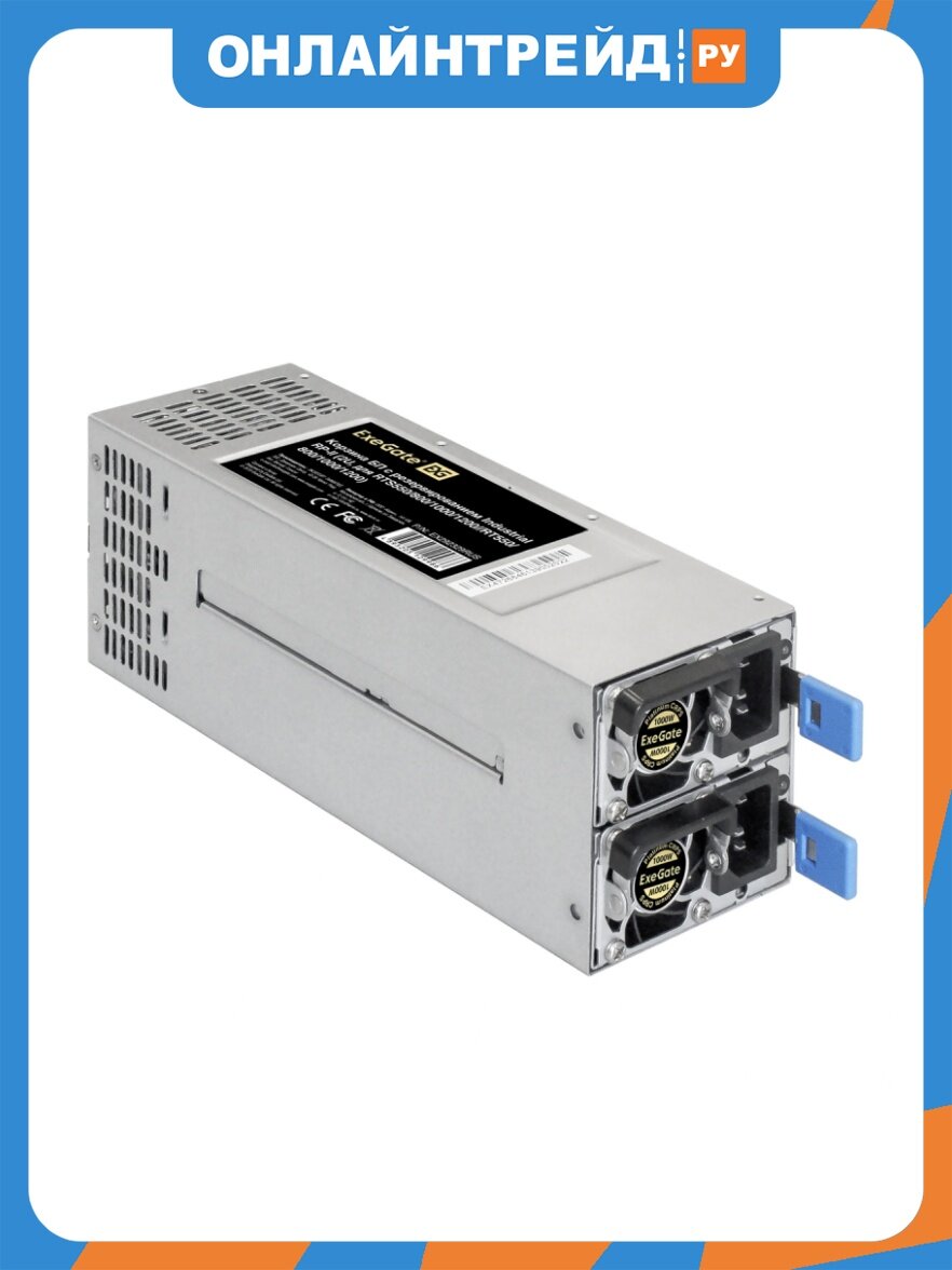 Блок питания серверный Exegate с резервированием Industrial-RTS1000 2U Redundant 2x1000W (EX292323RUS)