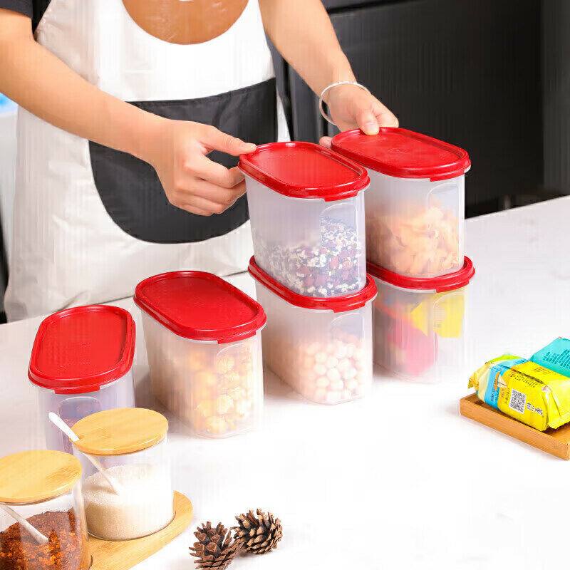 Набор из 6 контейнеров Tupperware MM Овальная форма для хранения еды, влагонепроницаемые, подходят для холодильника