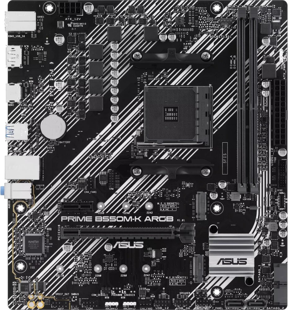 Материнская плата ASUS B550M-K Prime ARGB Socket AM4, оригинал