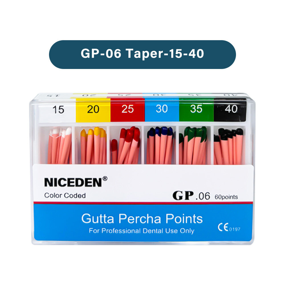 Гуттаперчевые штифты, gutta-percha point № 06-15/40