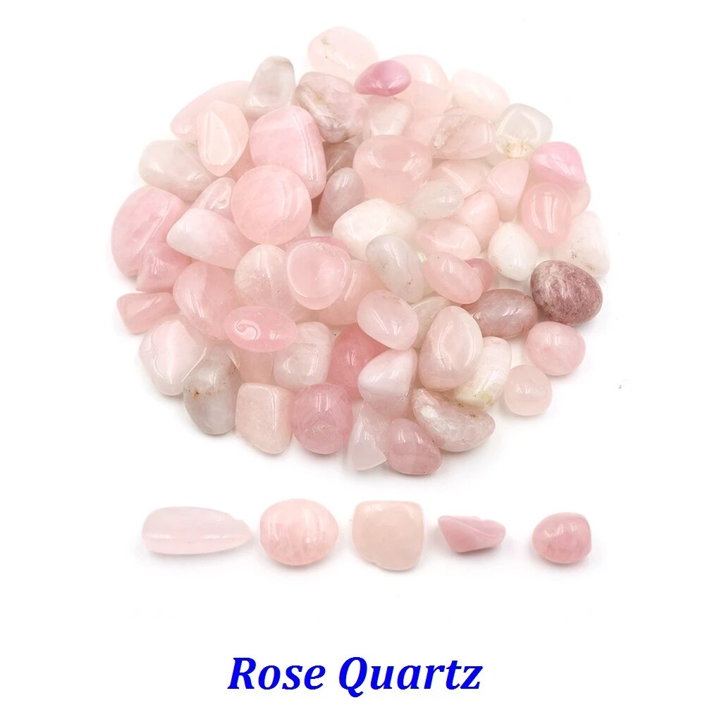 Галтованный обсидиан для аквариума Розовый, 200g, Rose Quartz1
