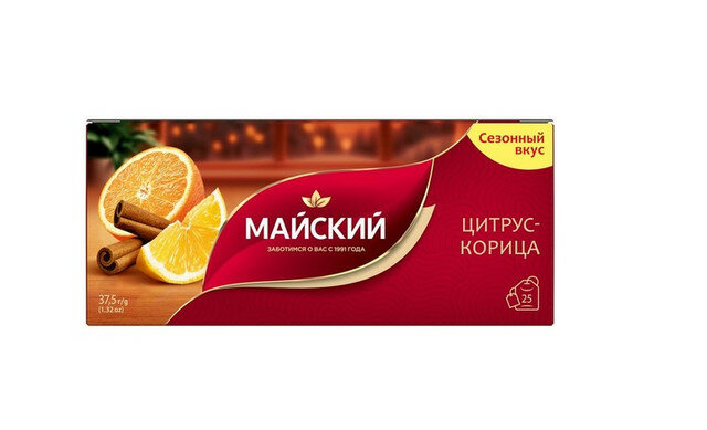 Майский Чай Цитрус-корица , 25пакетиков, 37,5гр