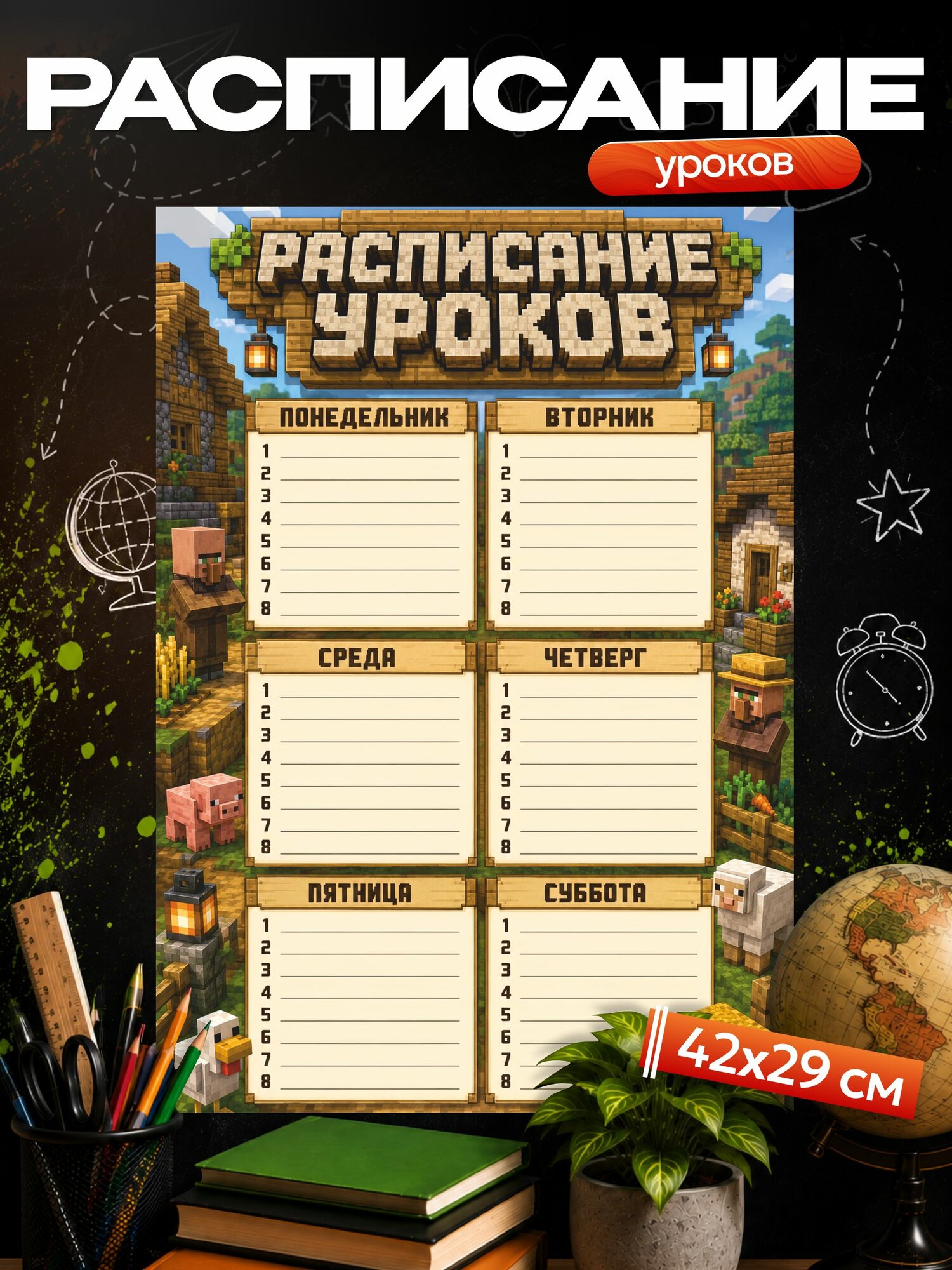 Расписание уроков Minecraft