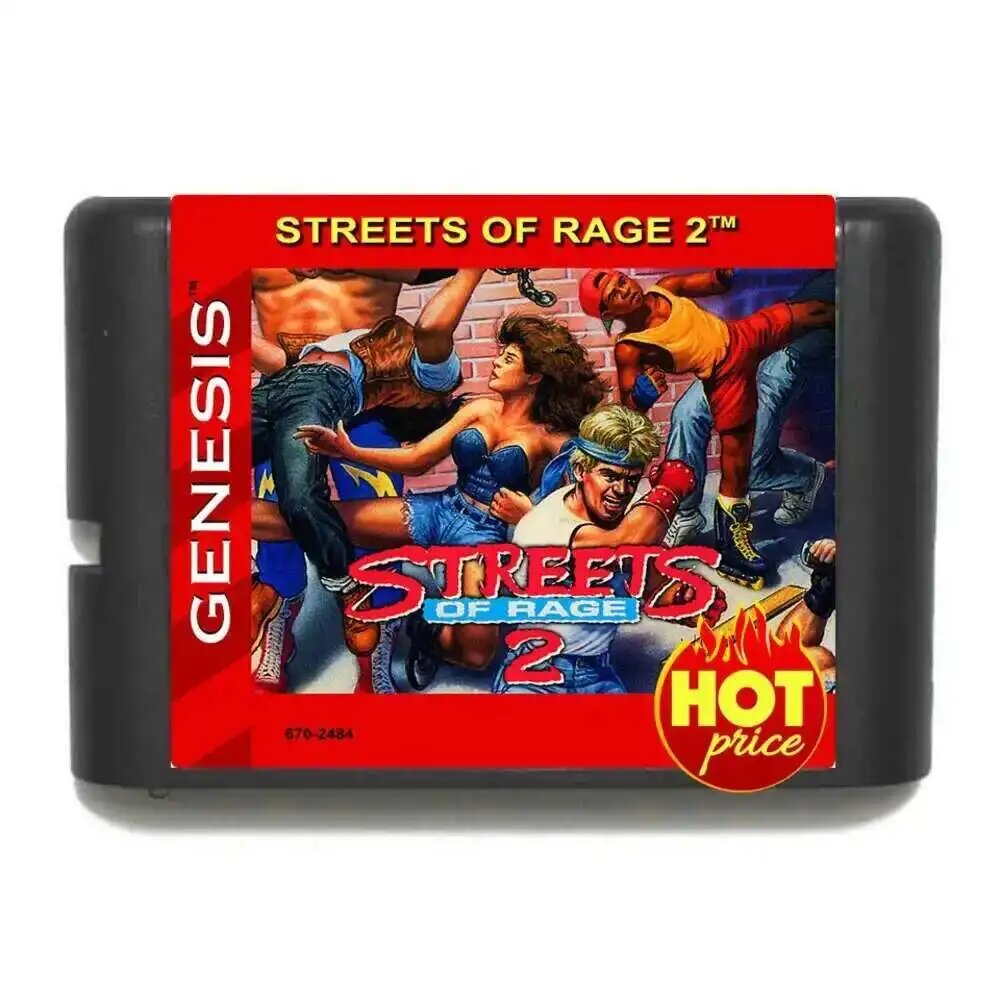 Игровая карта Streets of Rage 2 Sega Genesis PAL-US SHELL