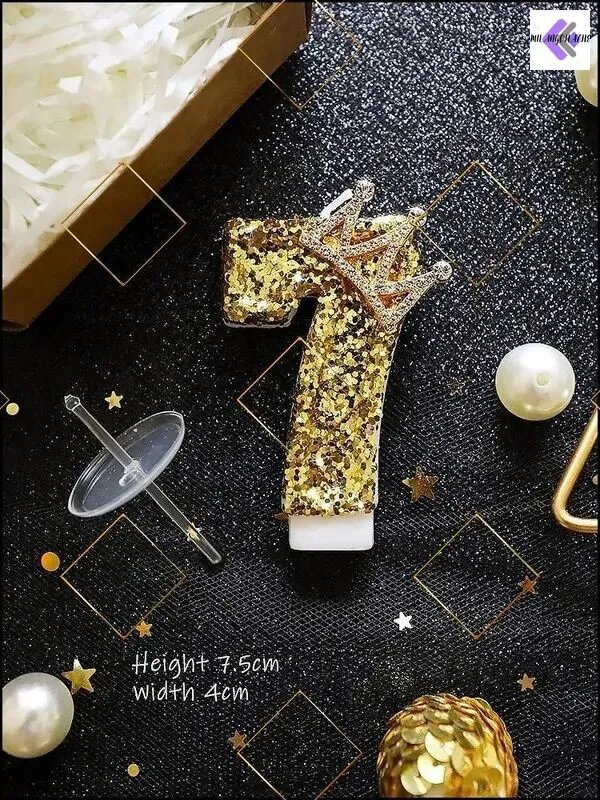 Свечи для торта цифра 7, 8.5 см, 1 шт
