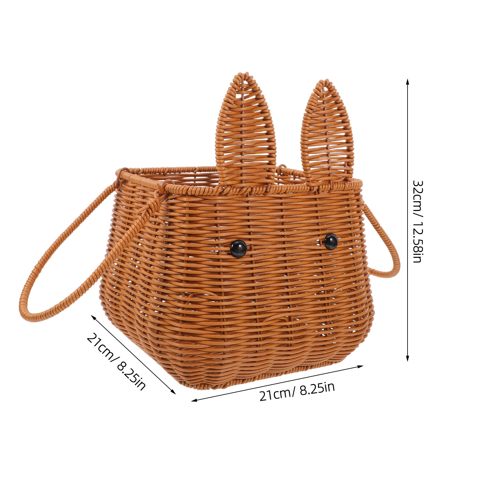 Корзина для конфет в виде кролика, ручная работа, 32.00x21.00x21.00 см, для детских праздников и хранения
