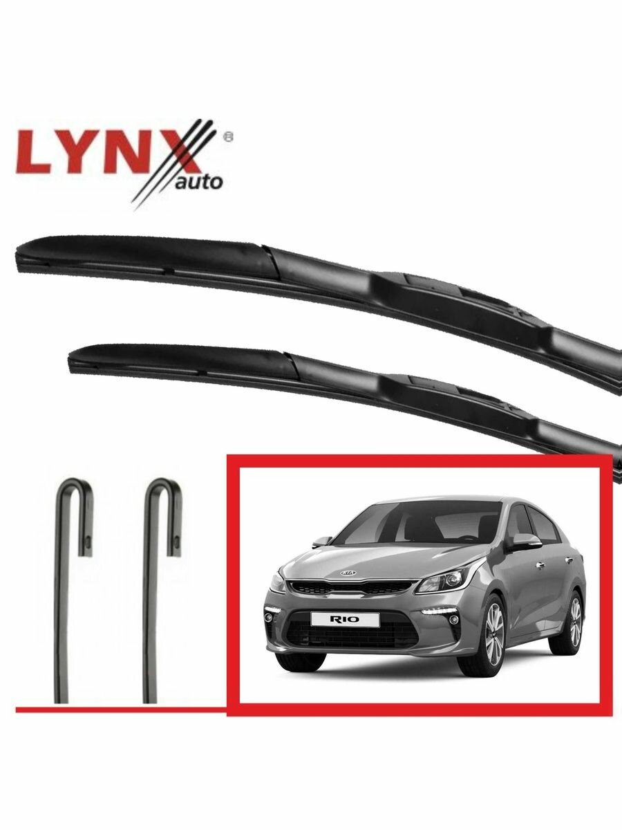 Комплект щеток стеклоочистителя LYNXauto LX 600-400 мм (гибридные) для Kia Rio IV (2017>) FB