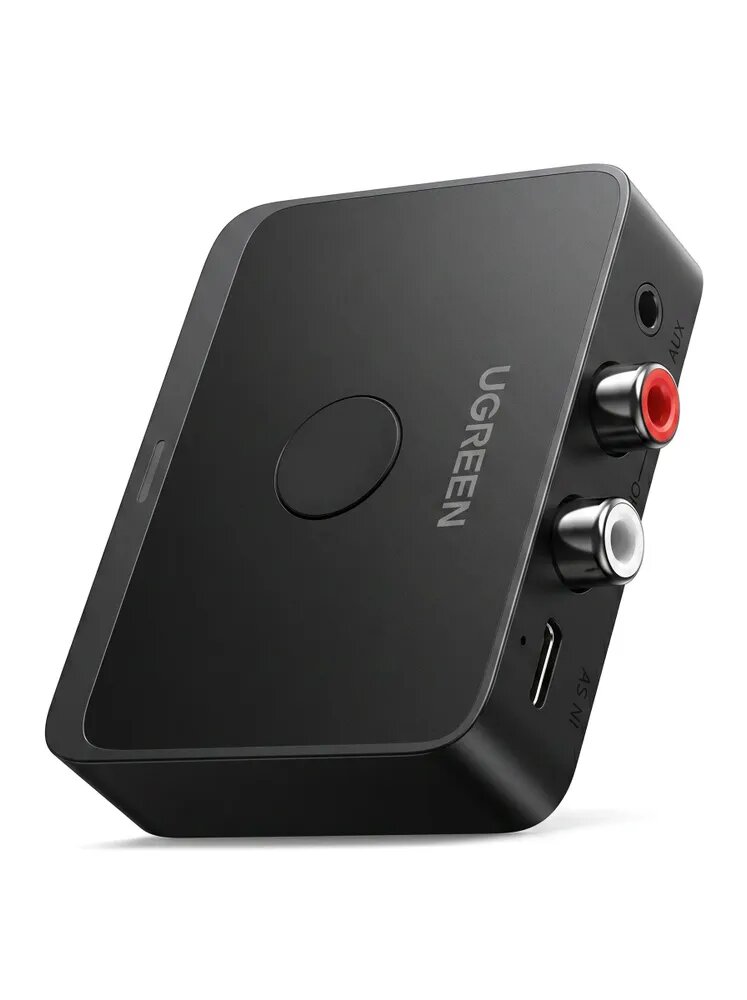 Bluetooth аудио адаптер Ugreen HiRes с поддержкой LDAC, Bluetooth 6.0, АКБ 300 мАч, AUX 3,5 мм +2RCA