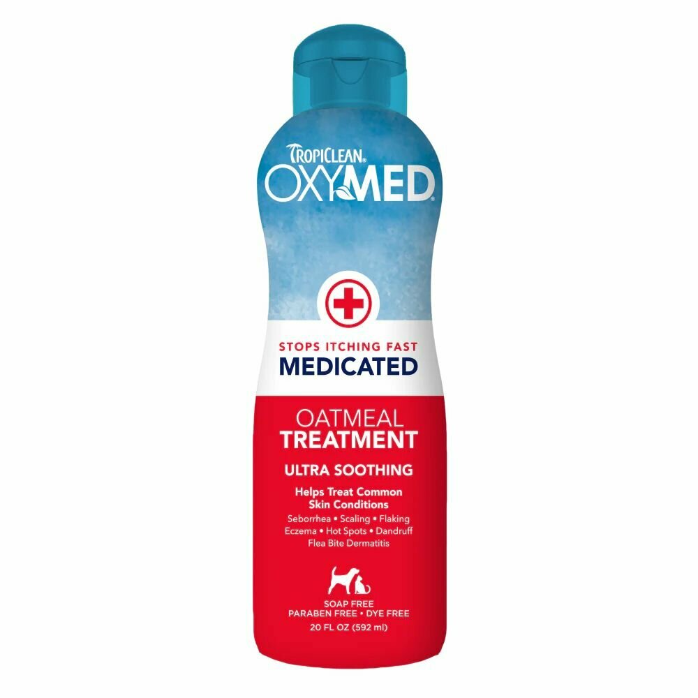 TropiClean OxyMed - Лечебное кондиционирующее средство против зуда для домашних животныхШампунь и кондиционер против зуда TropiClean Oxymed Anti-Itch