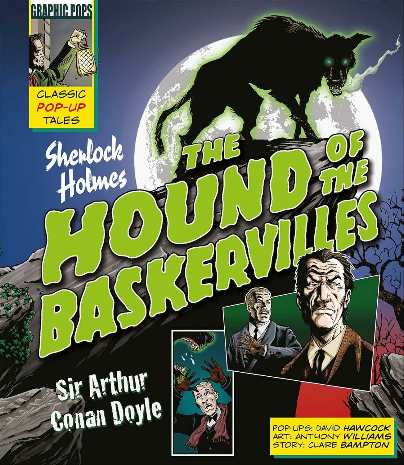 Книга Classic Pop-Up: The Hound of the Baskervilles ( Собака Баскервилей ) с объемными картинками на английском