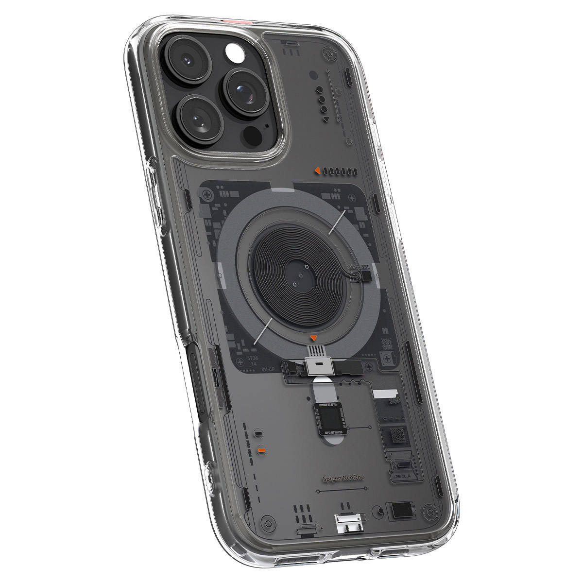 Чехол Spigen на iPhone 16 Pro Max (ACS08791) Ultra Hybrid MagSafe / Спиген Чехол для Айфон 16 Про Макс Прозрачный Внутренности