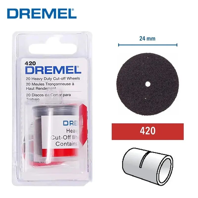 Dremel Круг отрезной 420 для тяжелых условий эксплуатации, 24 x 1 мм, 20 шт.
