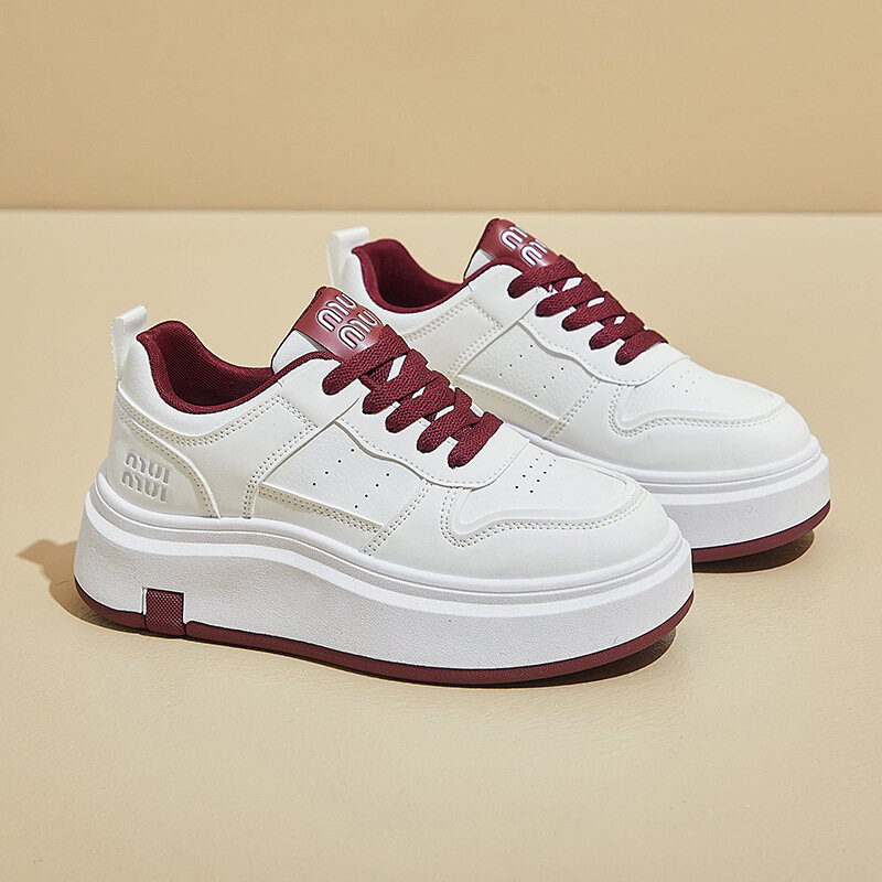 JYL Мужские кеды Для летних прогулок Дышащие Мягкая подошва Кожа/white red