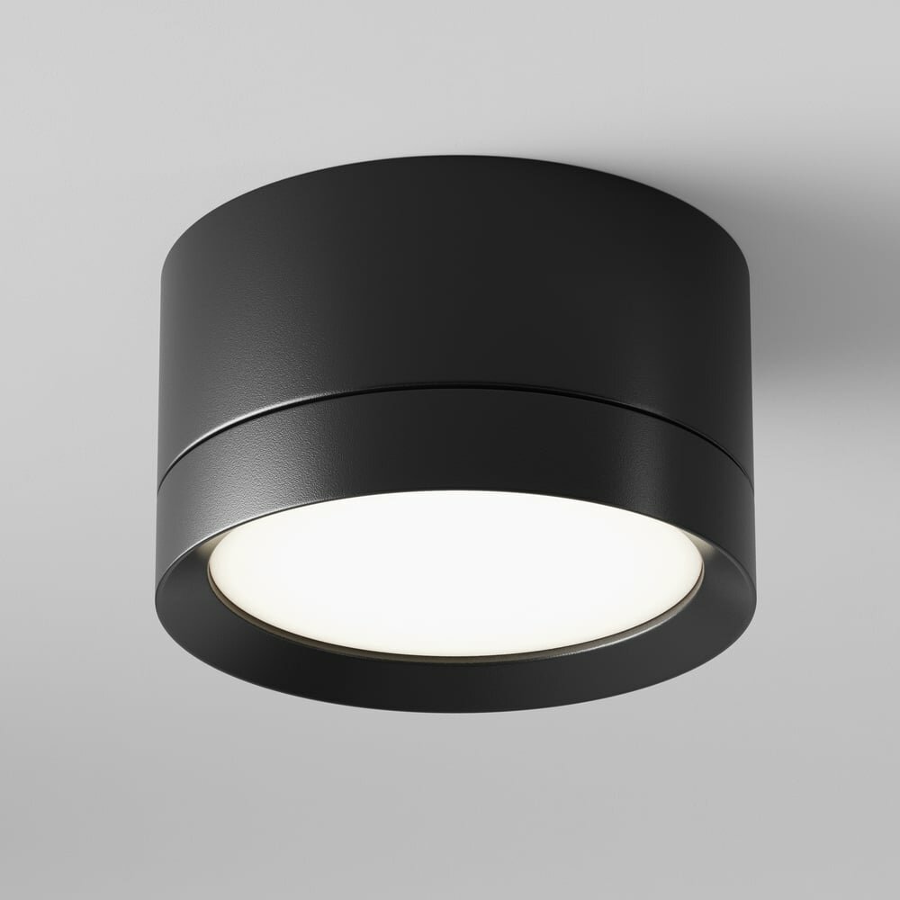 Потолочный светильник MAYTONI hoop 15w алюминий и пластик черный C086CL-GX53-SRD-B