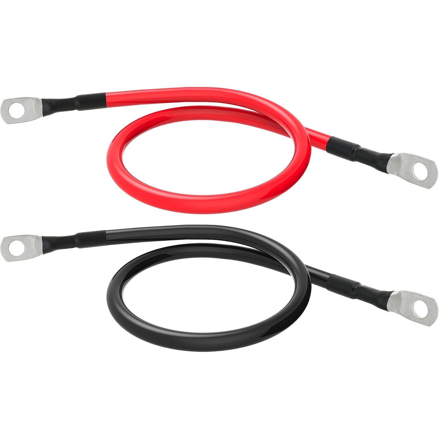 Аккумуляторный кабель 8 AWG (8 калибр), с клеммами SC10-8 на обоих концах, 2 шт, 3 фута, для лодок, автомобилей и автодомов