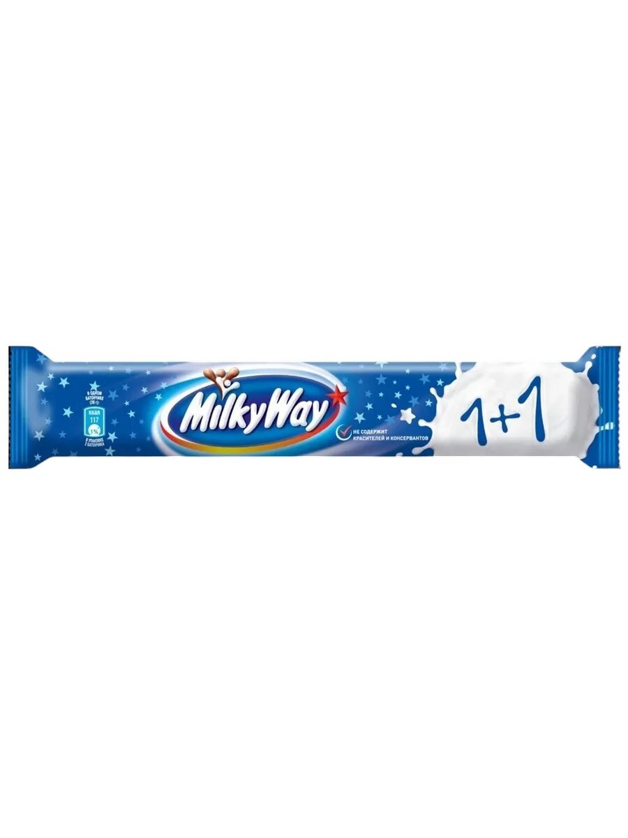 Milky Way Шоколадный батончик с молочной нугой и карамелью, 52 г