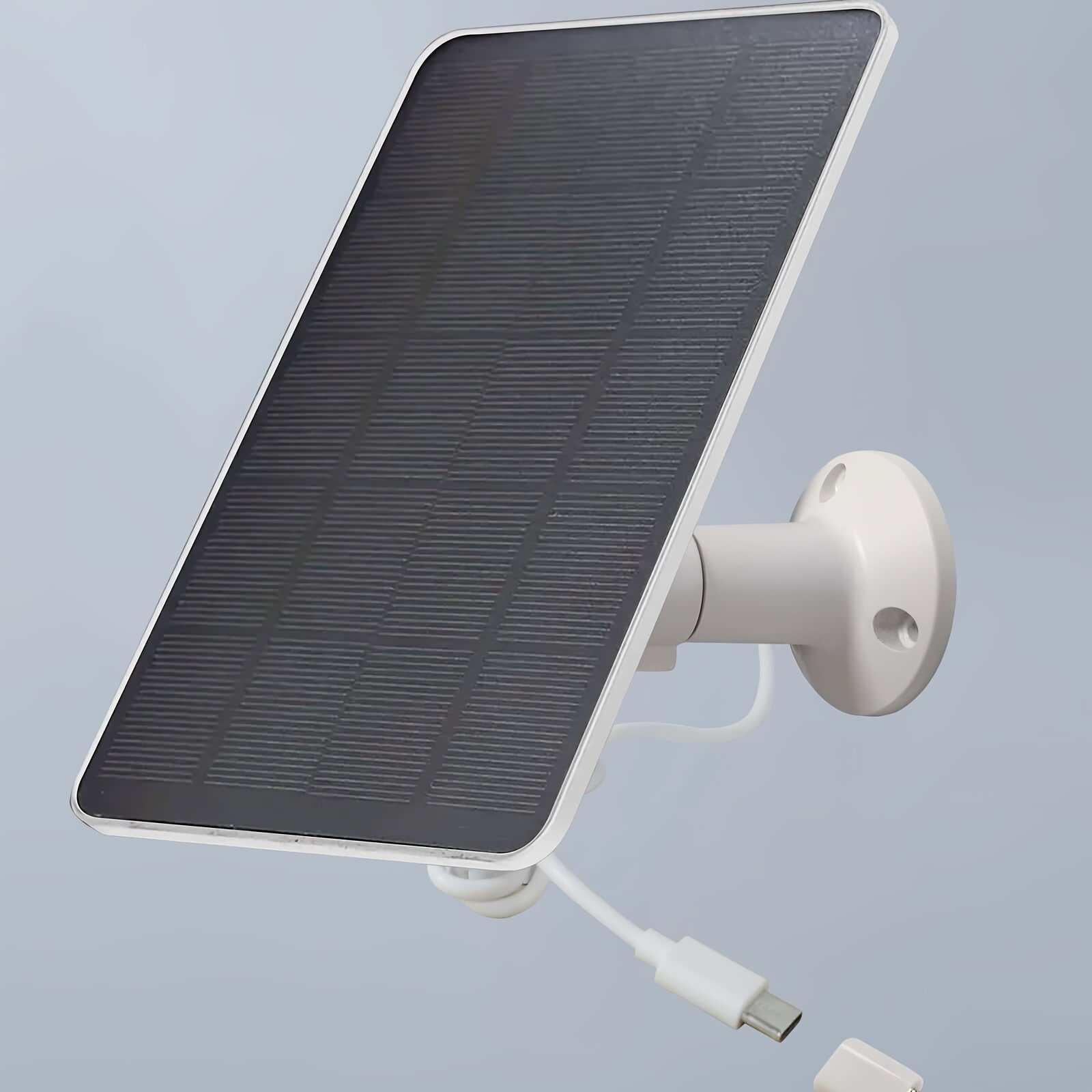 Солнечная панель 3W 5V с Micro USB и Type-C (2 в 1) для уличной камеры и системы домашнего освещения, белая, 1 шт.