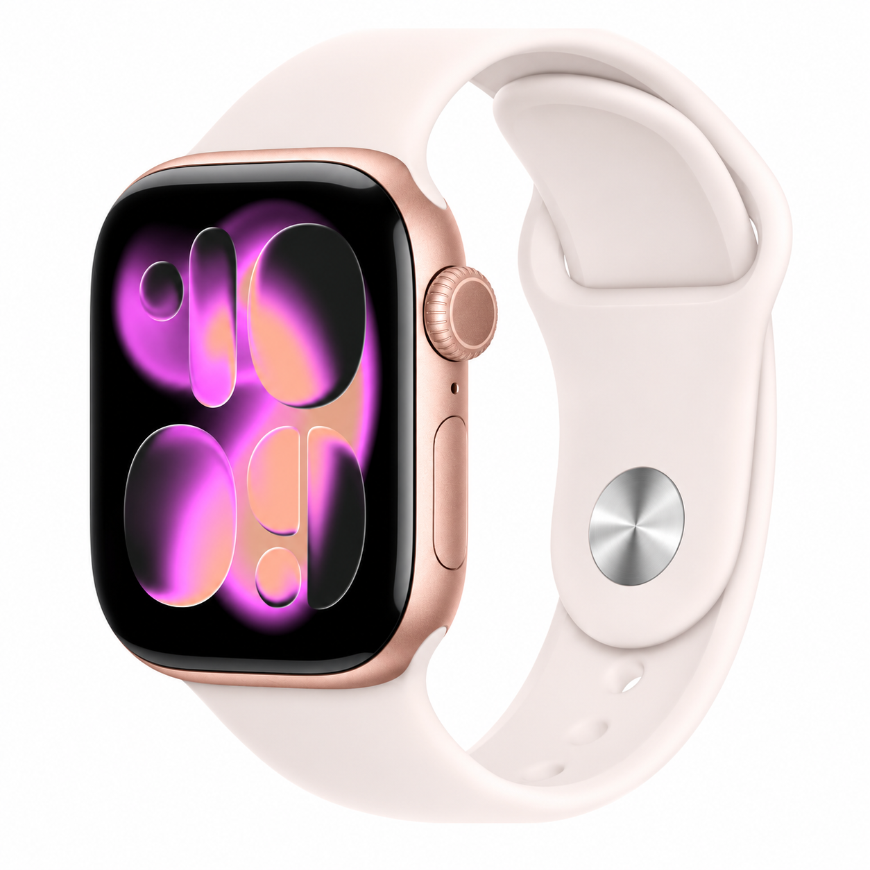 Умные часы Apple Watch S11, 42мм, Rose Gold (Розовое золото), Al.C Light Blush SB(Светлый румянец) S/M (MEU04)