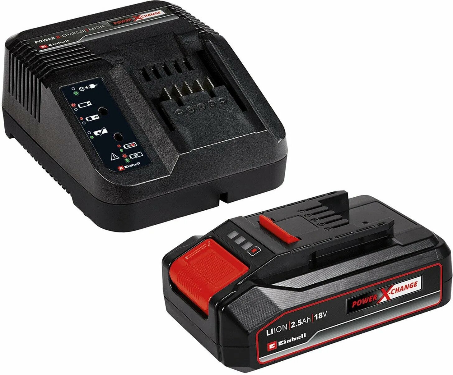 Комплект Einhell аккумулятор PXC (18В; 2.5 Ач; Li-Ion) и зарядное устройство 4512097