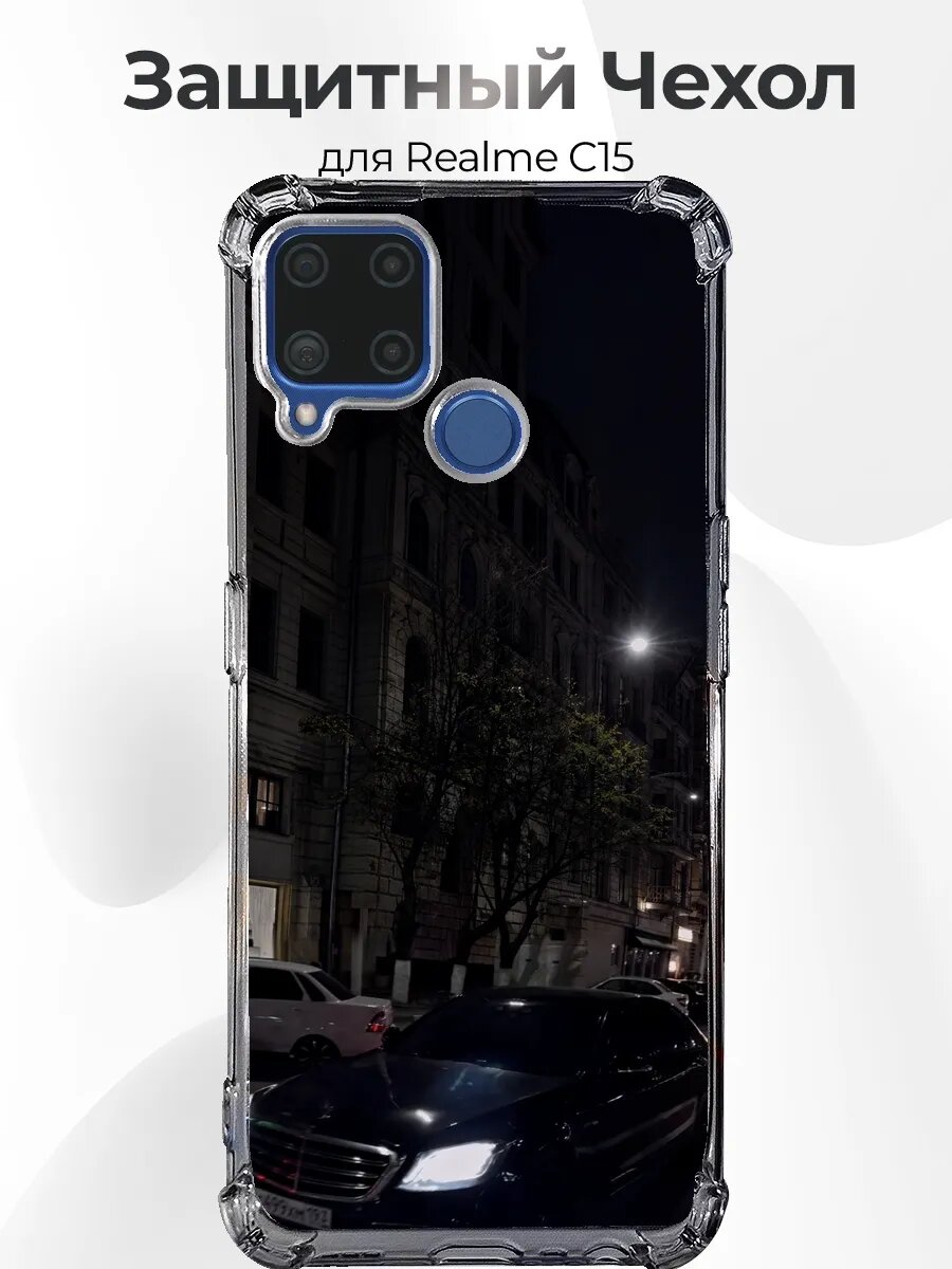Чехол на Realme C15 черный S 63 AMG W222