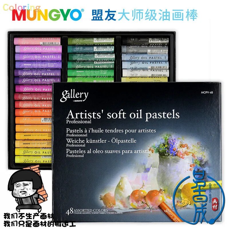 Мягкие масляные пастели MUNGYO Gallery Artists Professional 48 цветов