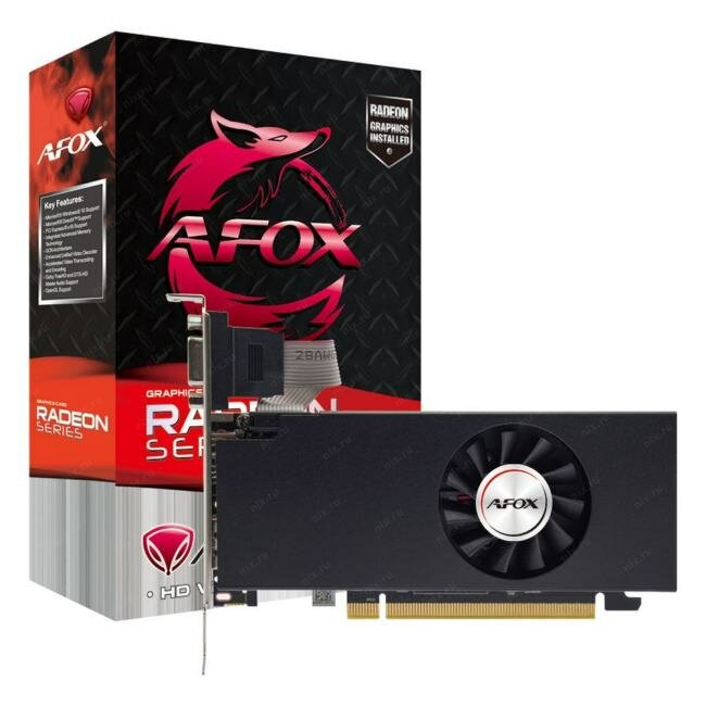 Afox RX 550 (RADEON RX 550 (512)) 4 Гб, GDDR5, 128 бит, PCI Express, 1xDP,1xHDMI,1xDVI-D