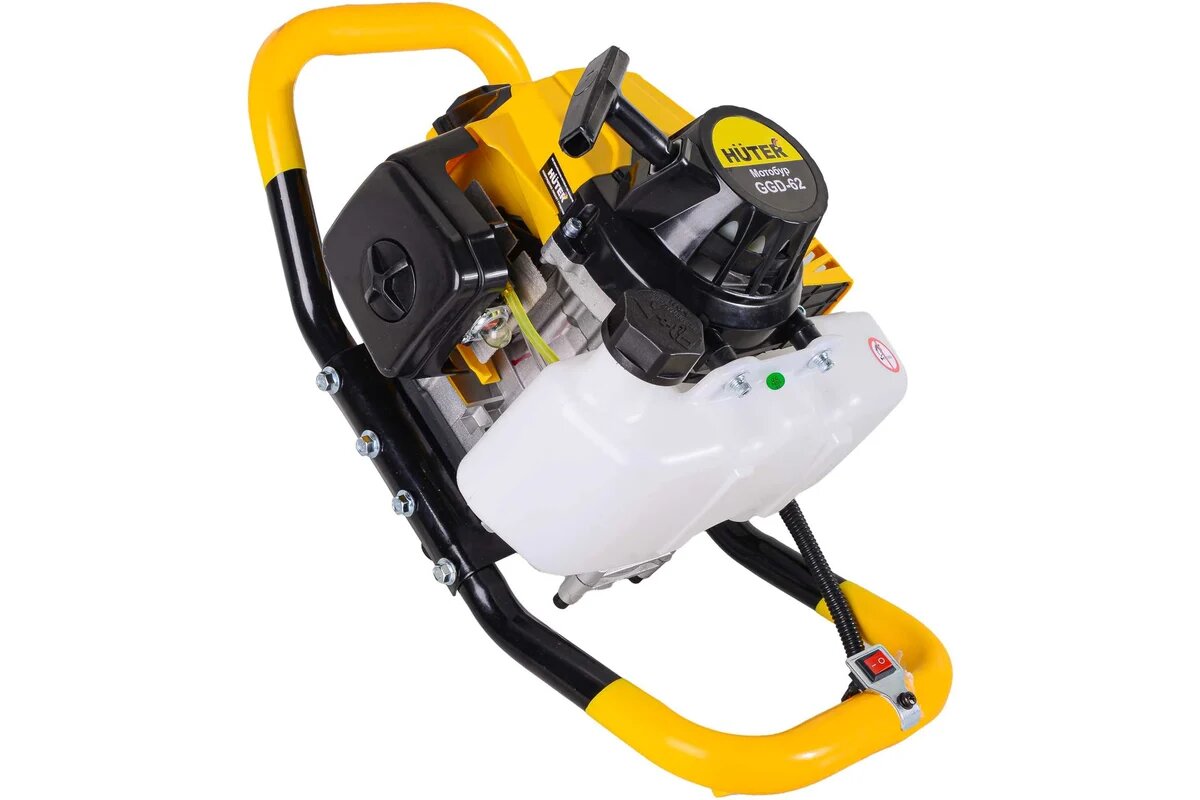 Бензобур HUTER GGD-62, двухтактный, 2.4 кВт, 63 см³, бак - 1.6 л