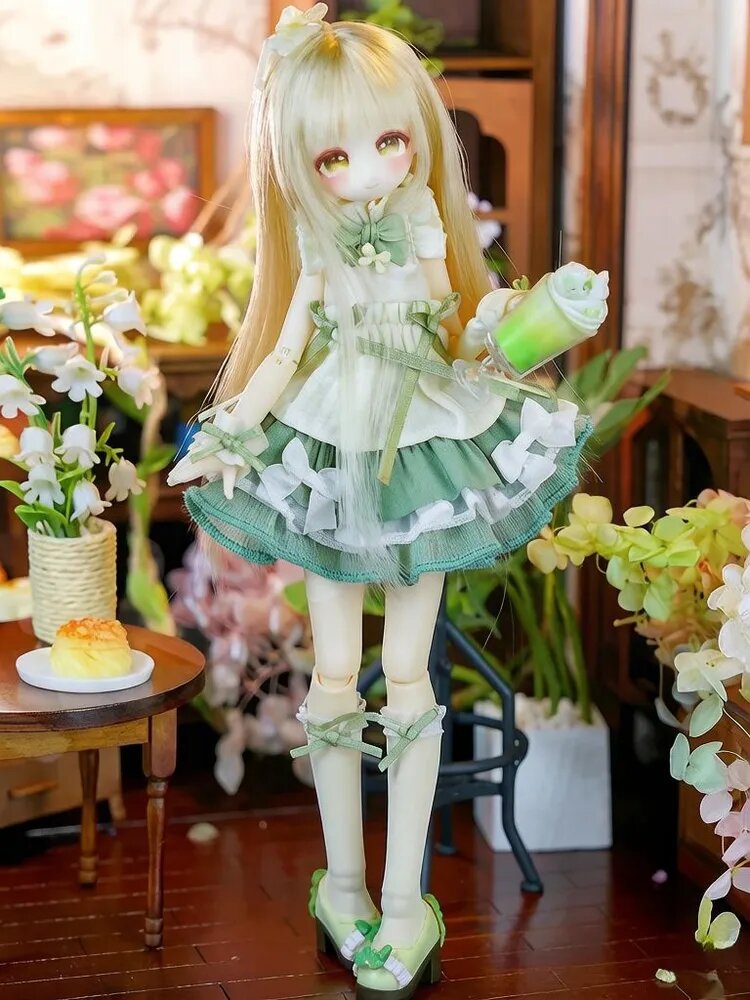 Momotale Четыре сезона История чайного домика Серия 1/8 BJD Кукла-Cheese Jasmine Green Grape