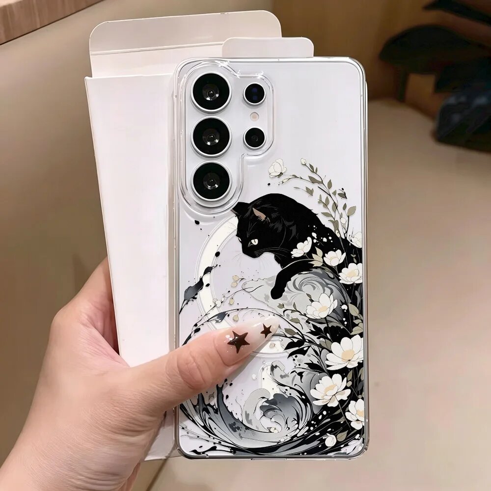 Магнитный Силиконовый Чехол Для Samsung Galaxy S Series 26 Plus 25 Edge 24 Galaxy S26, Белый, BH74