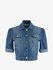 Куртка Kocca Short-sleeve cropped denim jacket, размер 42, синий