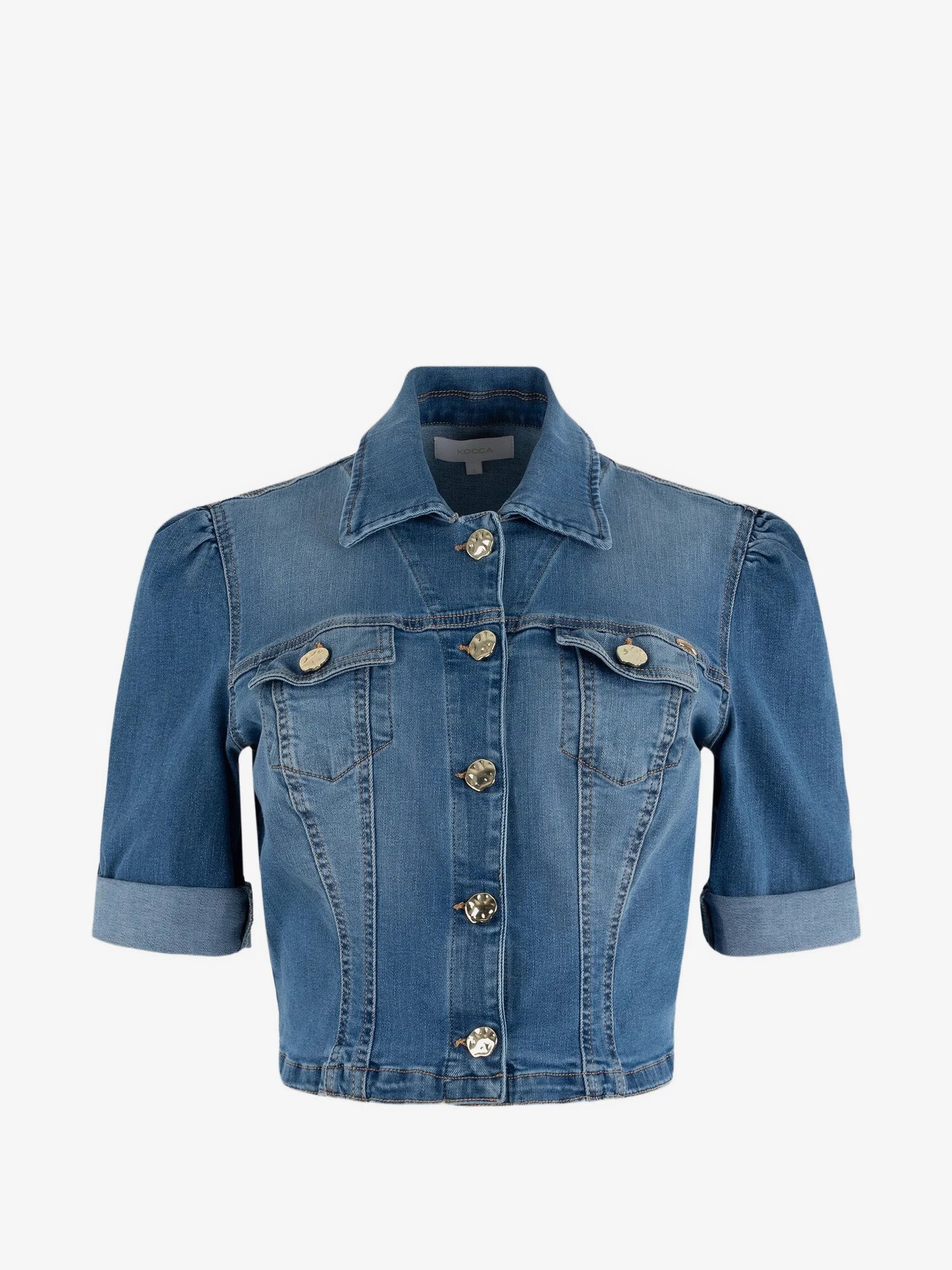 Куртка Short-sleeve cropped denim jacket