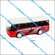 Модель автобуса сплава красная, масштаб 1:76, пластиковая игрушка для детей, кол...