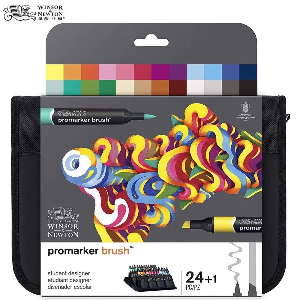 Winsor&Newton Набор маркеров Спиртовой, толщина: 6 мм, 24 шт. для скетчинга, для граффити