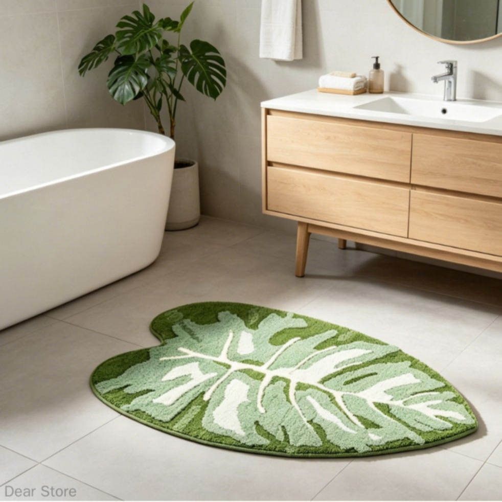 Коврик набор для ванной и туалета 40x60 см 10 мм дерево зеленый
