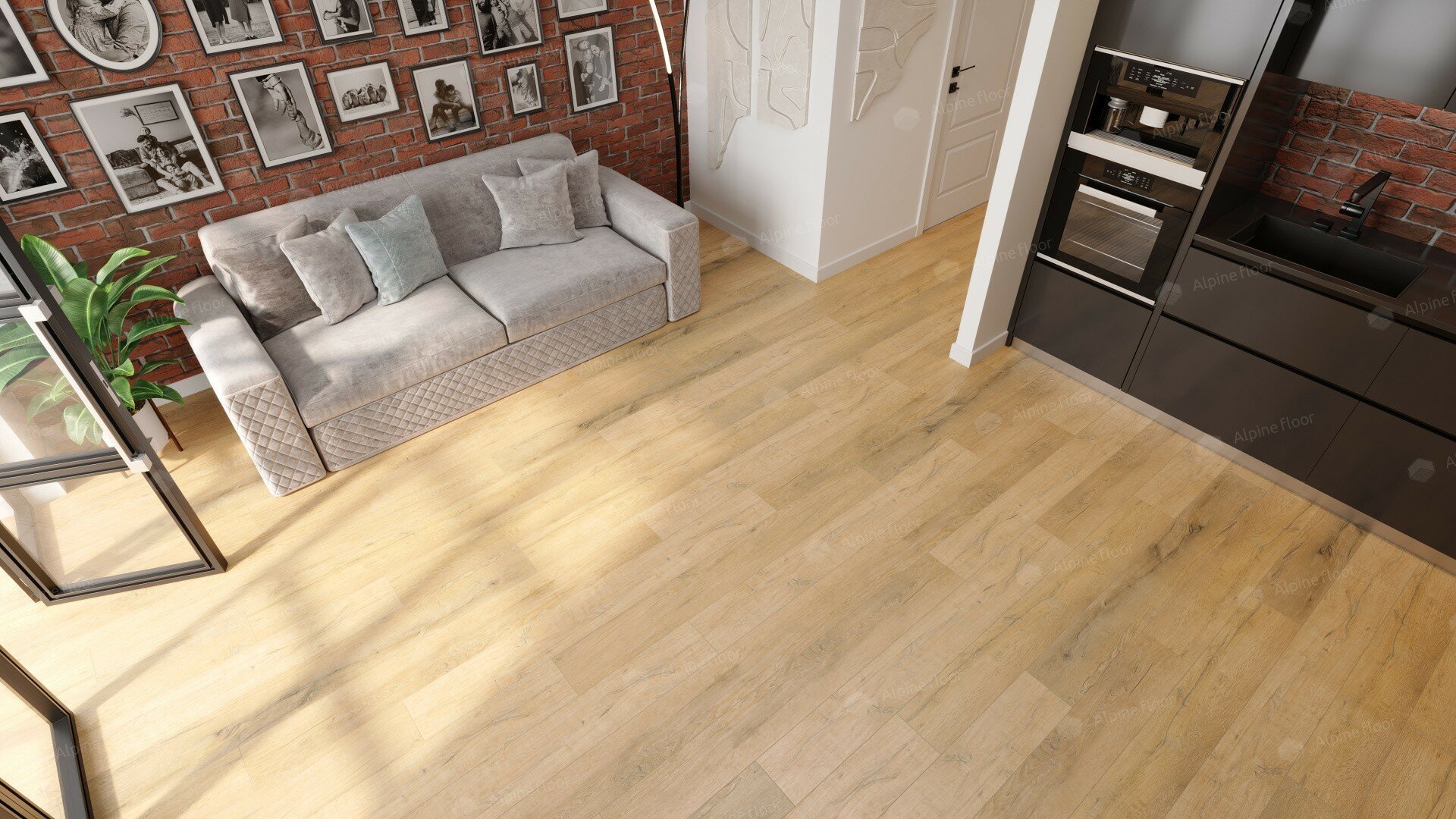 SPC-Ламинат Alpine Floor Дуб медовый ABA ECO 7-16 MC 8060 (цена за упаковку 1.786 м2)