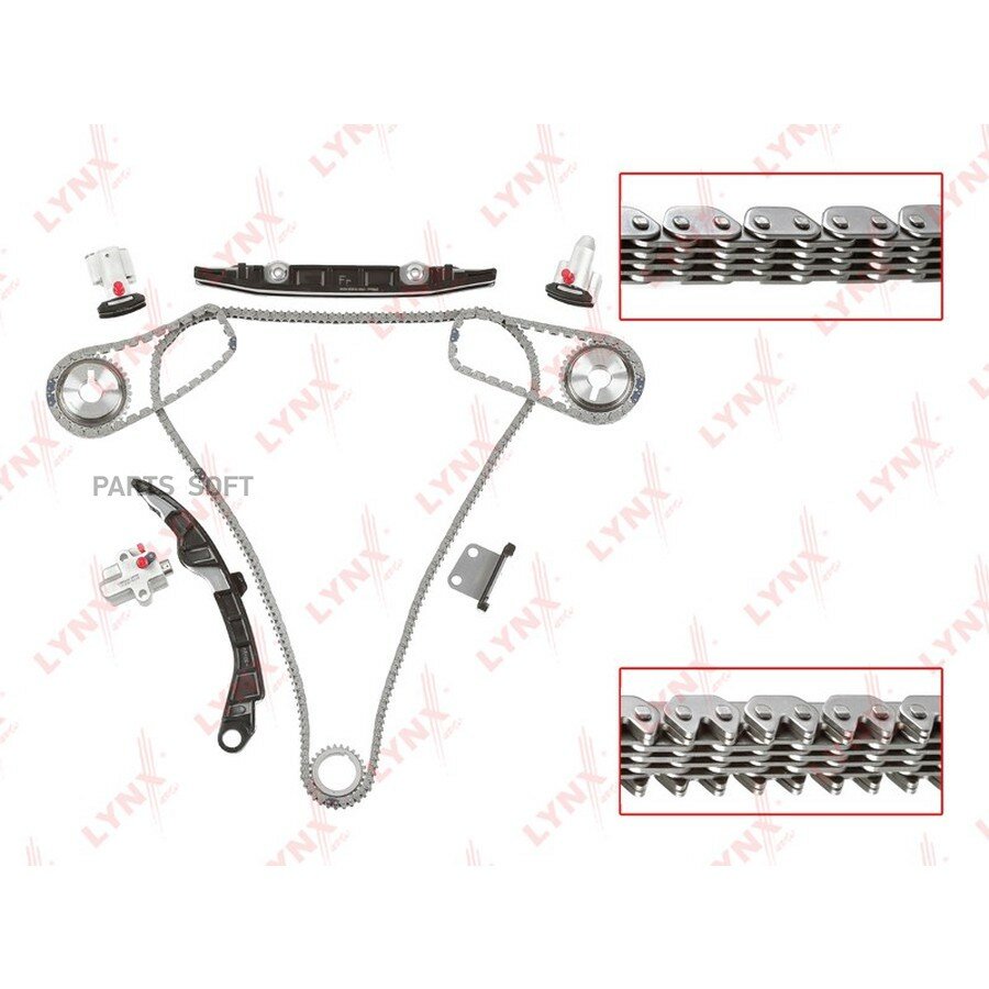 Комплект цепи ГРМ NISSAN Murano (Z51) 3.5 08-14 / Skyline (V35) 2.5 06-07 / Teana (J32) 2.5-3.5 08>, INFINITI EX25 10> / G25 (V36) 11> от официального дистрибьютора, LYNXAUTO, артикул TK0063