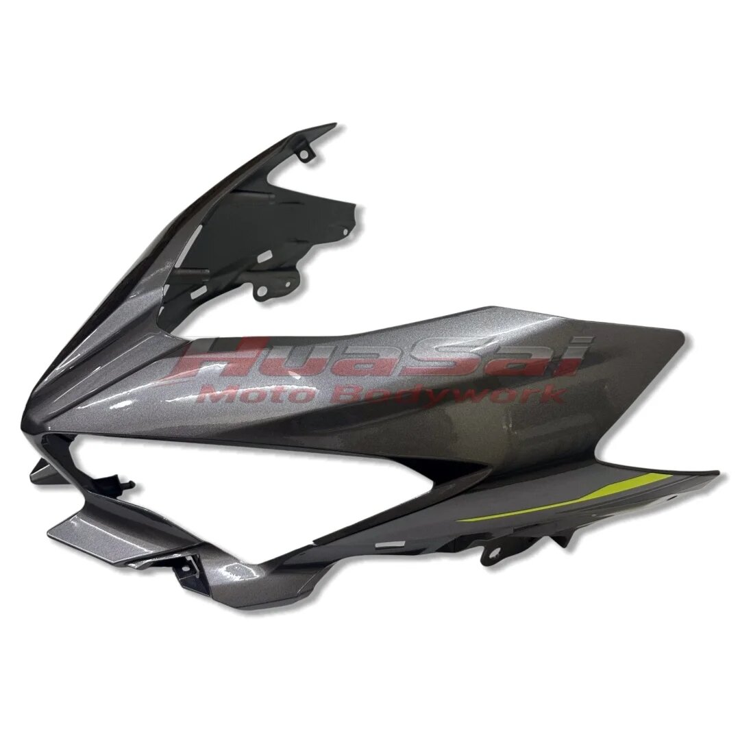 Передний обтекатель Kawasaki Ninja 400 2018-2023, Glossy grey, черный