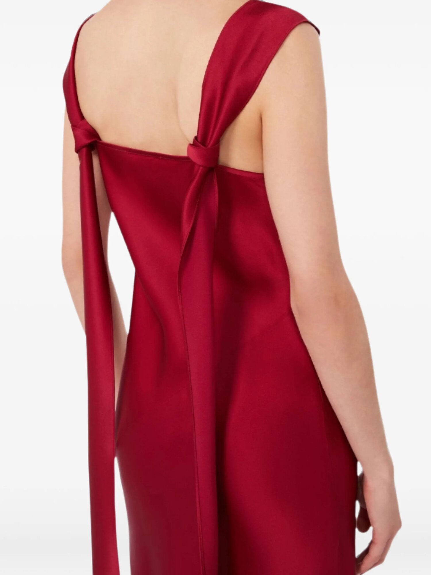 Платье Max Mara Envers satin slip dress - ruby, размер 42, красный — фото 1