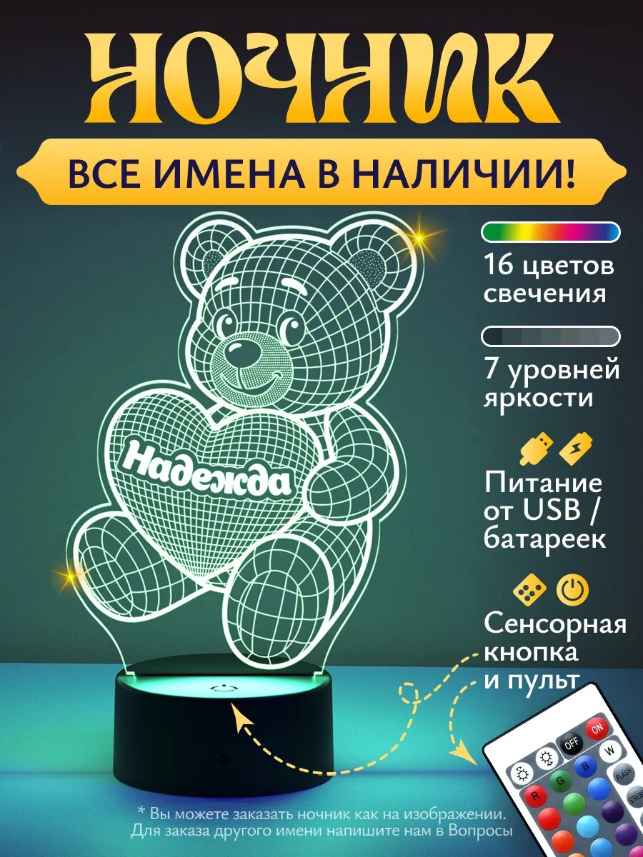 Ночник «Надежда - Медвежонок»