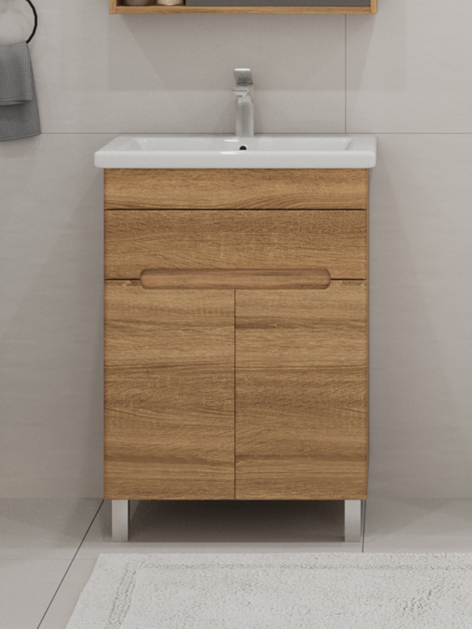 Тумба напольная SanStar Модена 50 Без раковины для ванной комнаты, Gold Craft